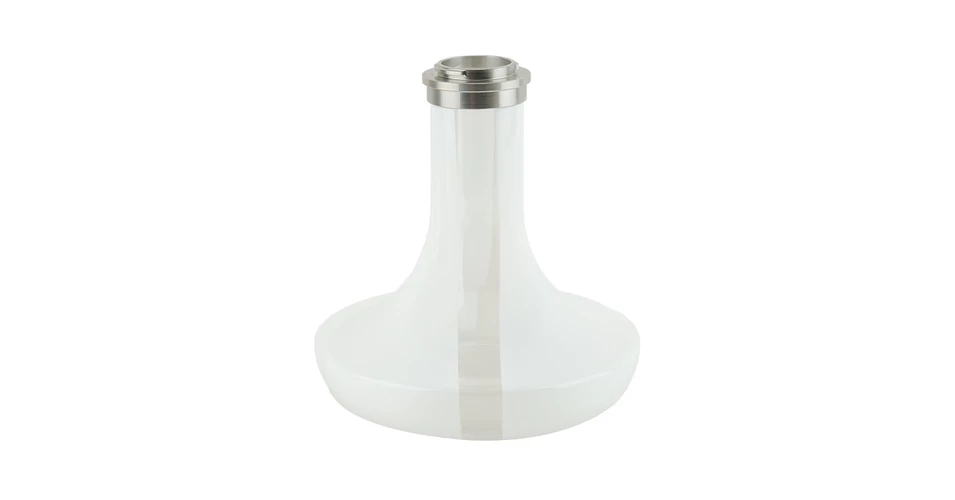 Vas Oduman Infinity Silver Body-White Glass | Oduman | NarghileaShop.ro