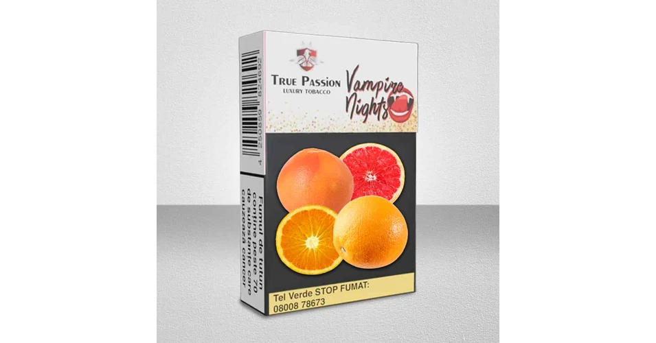 Tutun True Passion Vampire Night-Portocale Rosie+Grapefruit 50GR | True ...